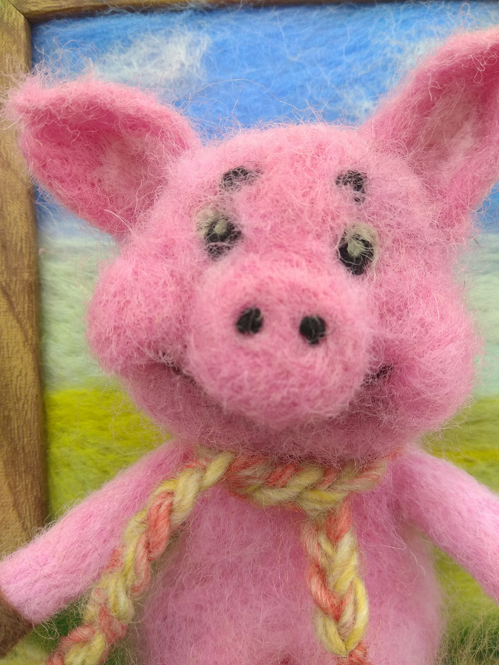 Needle Felting 3D. Cute Little Pig Sculpture ) Made From 100% Merino ...