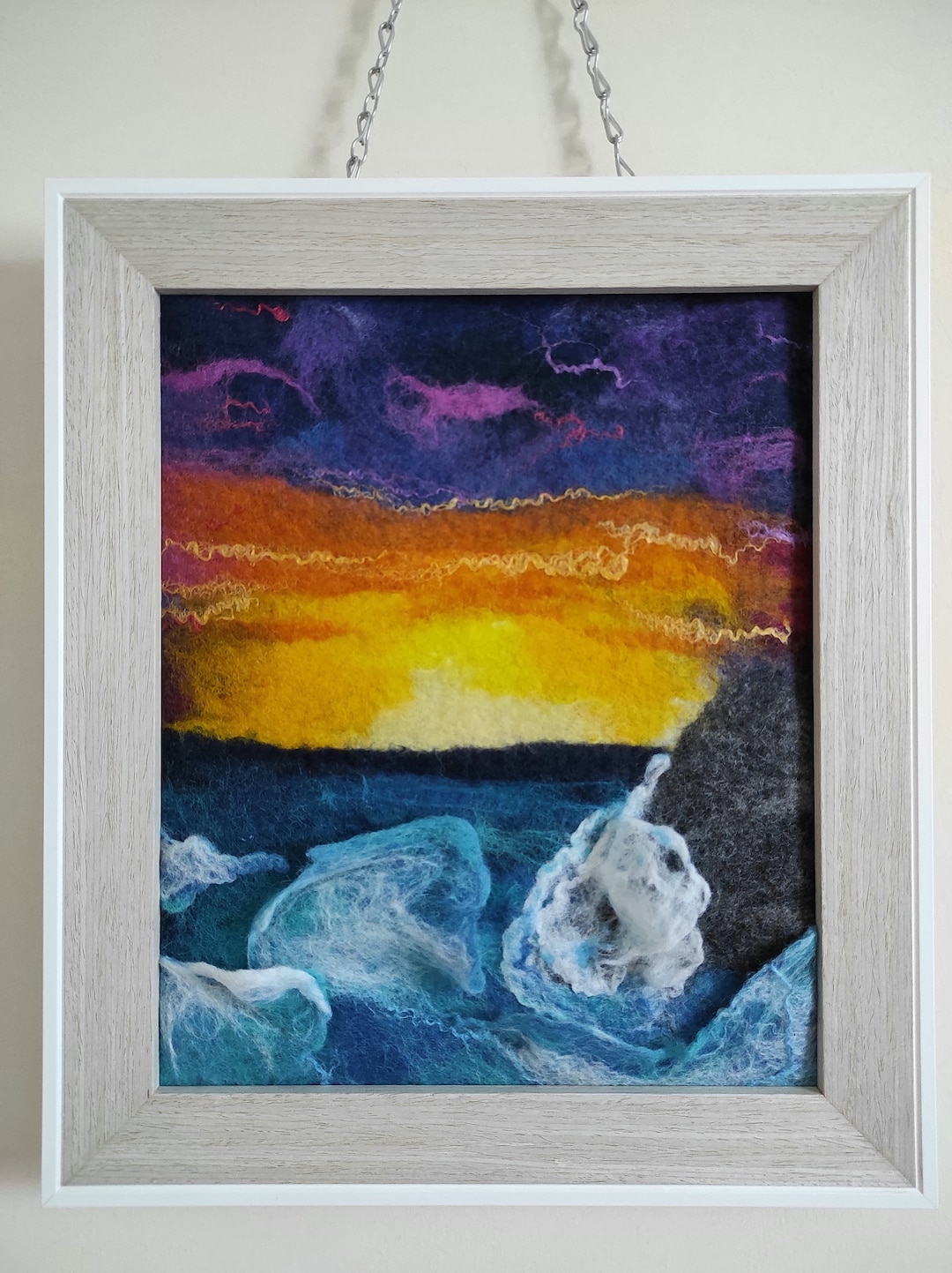 Needle Felted.wool.wet Felting Picture.frame. 3D Picture.wall Decor ...