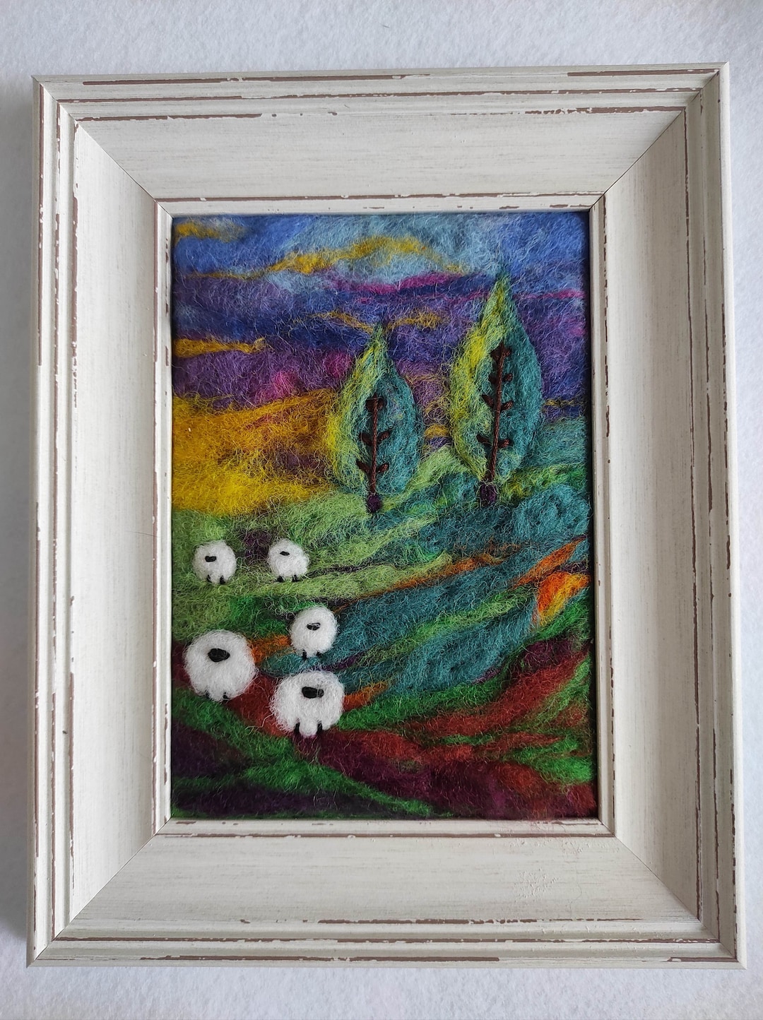 Needle Felting Picture. Felted Art. English Landscape. Home Decor. Wool ...