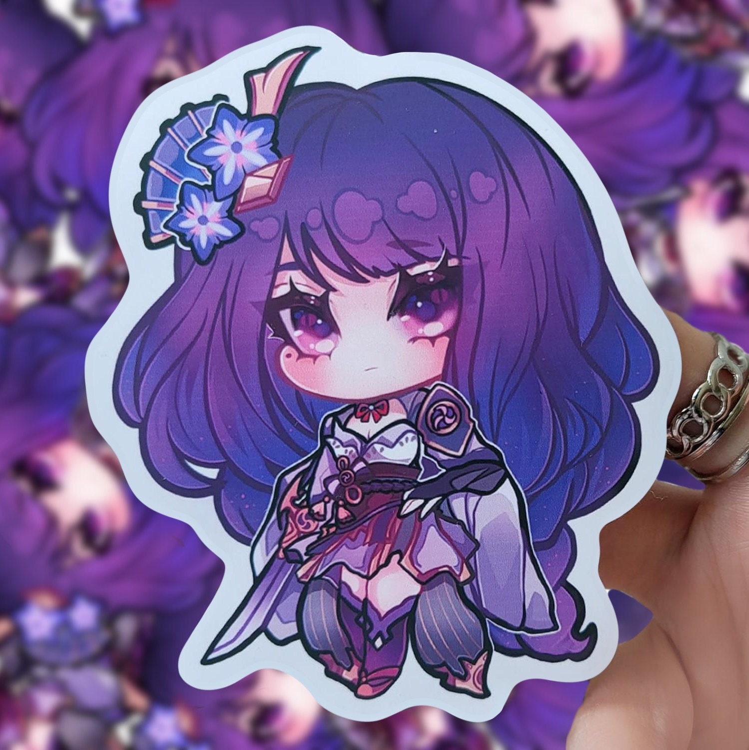 Genshin Impact Matte Stickers Raiden Shogun Shenhe Ganyu Yae Miko Layla ...