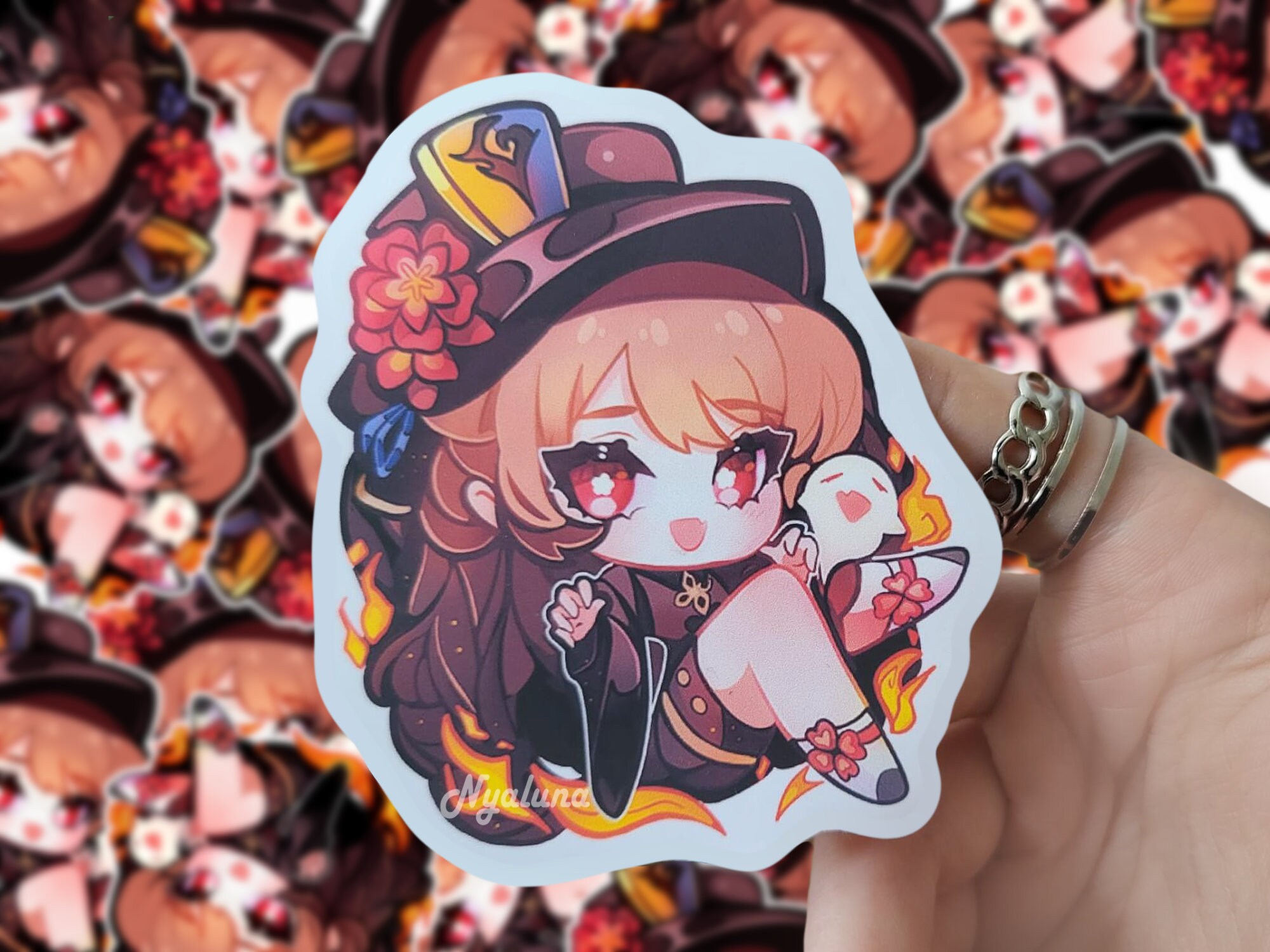 Genshin Impact Matte Stickers Raiden Shogun Shenhe Ganyu - Etsy UK