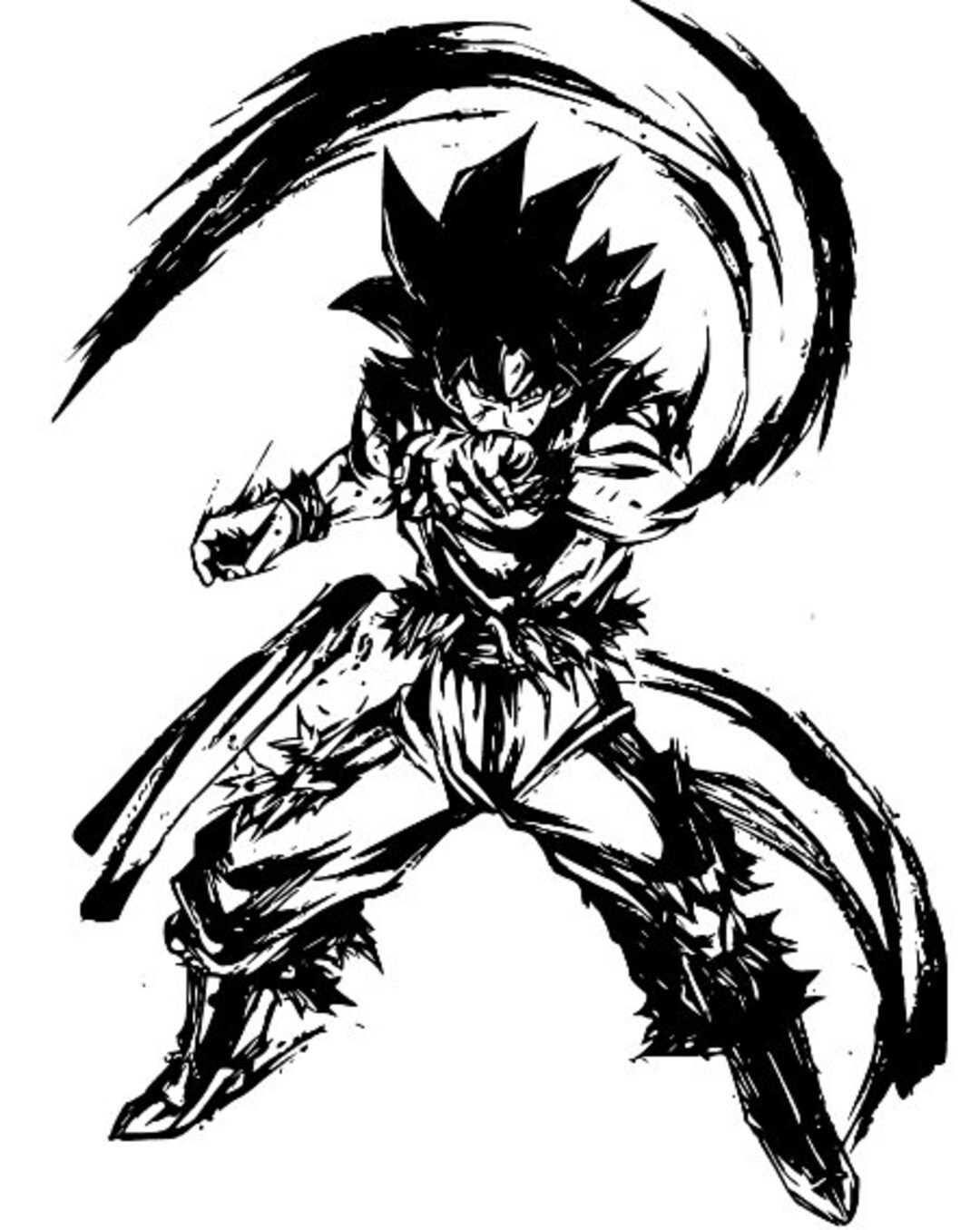 Buy Anime Goku SVG Digital Download SVG File Online in India - Etsy
