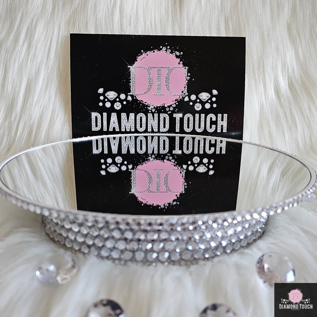 Bling Rotating Display Stand II - Rhinestone Motorized Display Mirrored ...