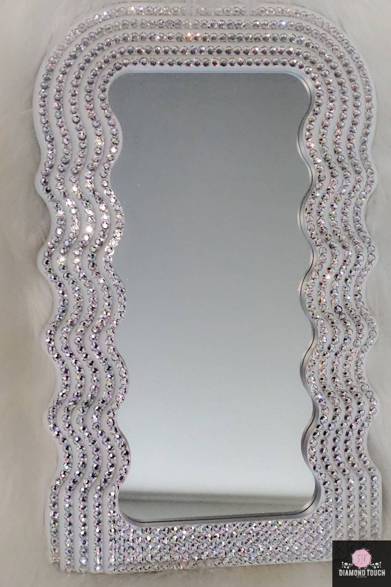 Bling Wavy Mirror Glam Bling Mirror Bling Home Decor - Etsy