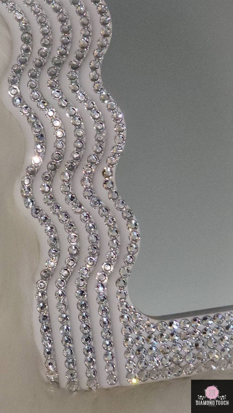 Bling Wavy Mirror Glam Bling Mirror Bling Home Decor - Etsy