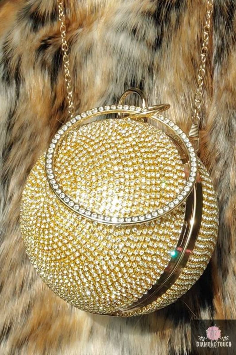 Bling Ball Rhinestone Purse Crystal Evening Purse Glam - Etsy