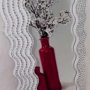 Bling Wavy Mirror - Glam Bling Mirror - Bling Home Decor - Bling Makeup ...