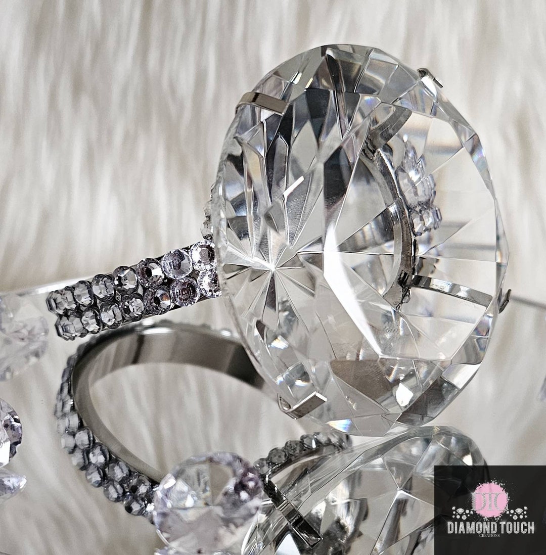 Crystal Diamond Ring Decor – Bridal Shower, Engagement Party ...