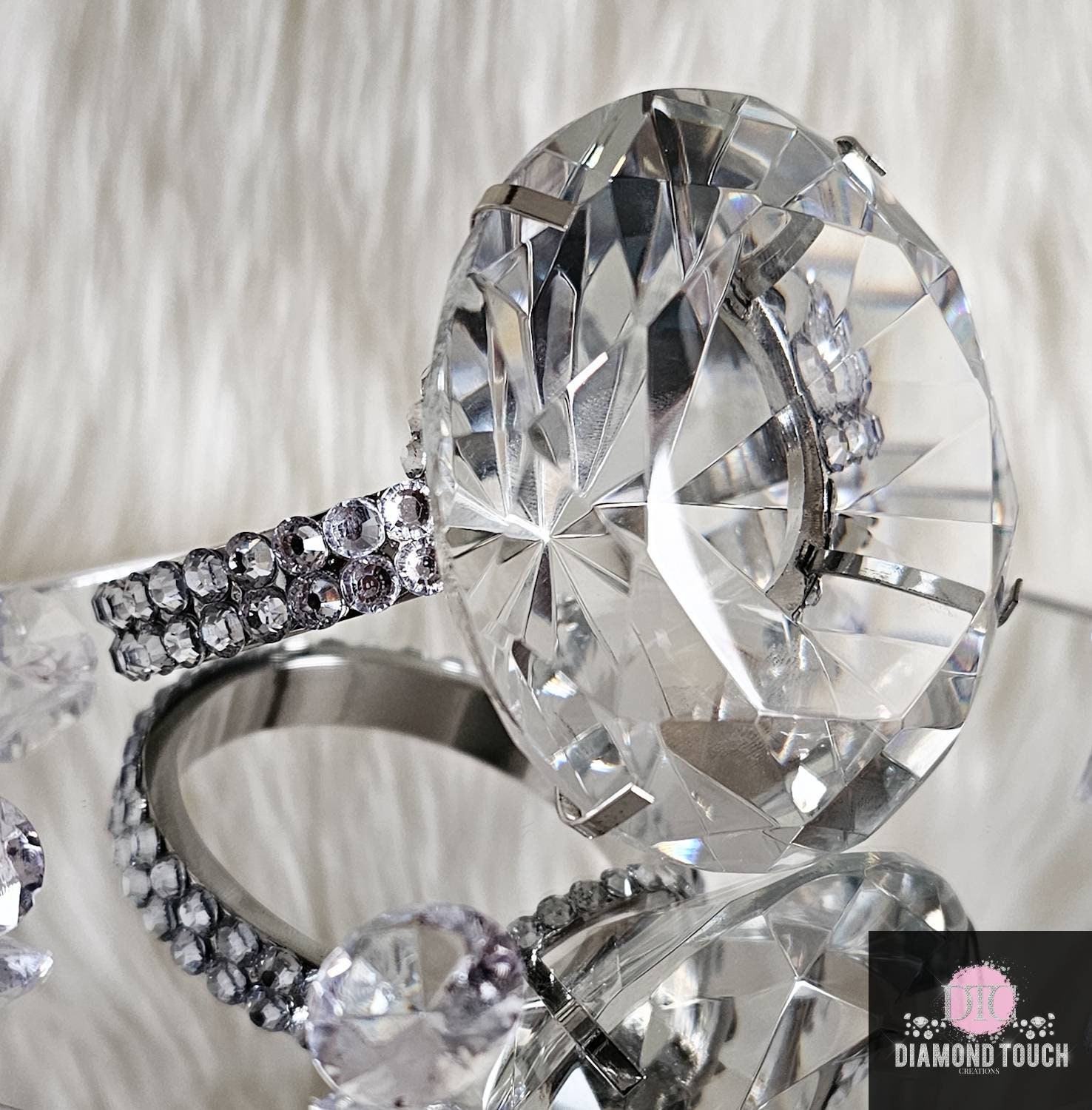 Crystal Diamond Ring Decor – Bridal Shower, Engagement Party ...