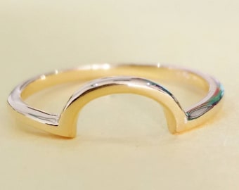 U Shaped Wedding Ring - Etsy