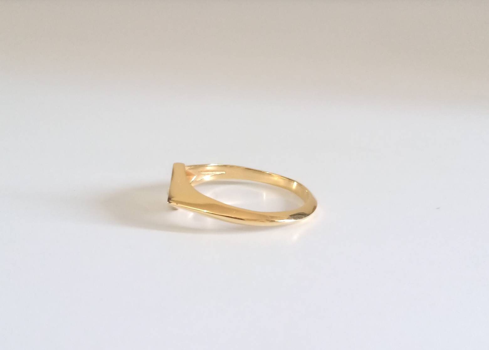 14K Rose Gold Filled Zirkonia Siegelring Muttertag Geschenk - Etsy.de