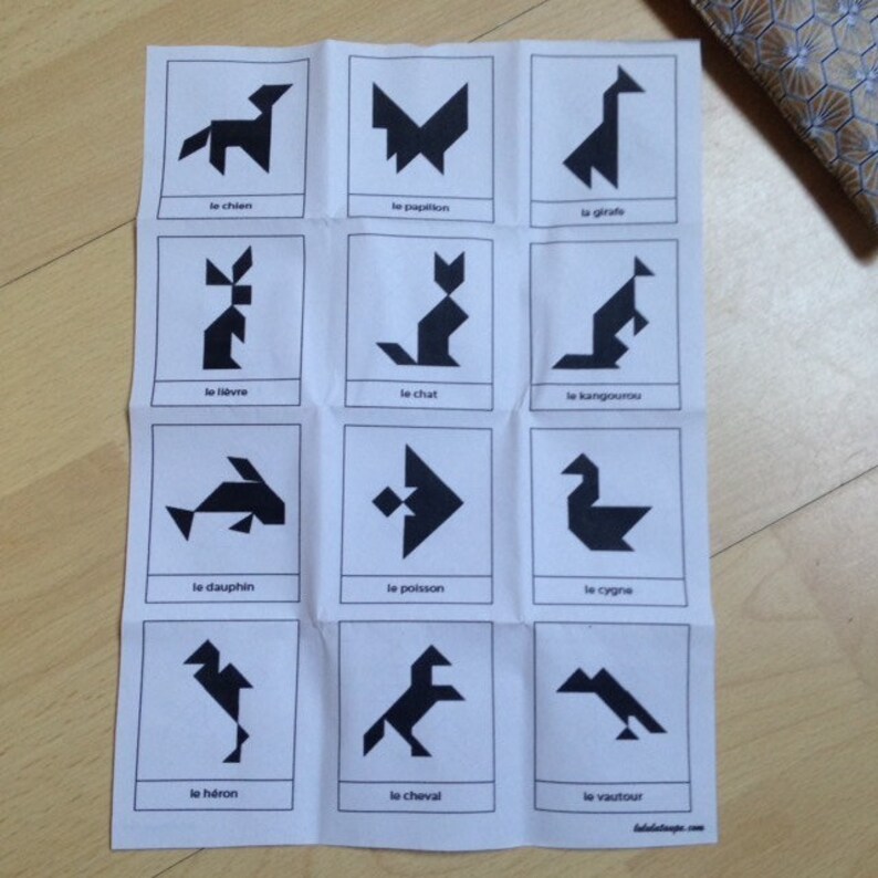 Jeu de Tangram en bois pour enfants et adultes - Etsy France
