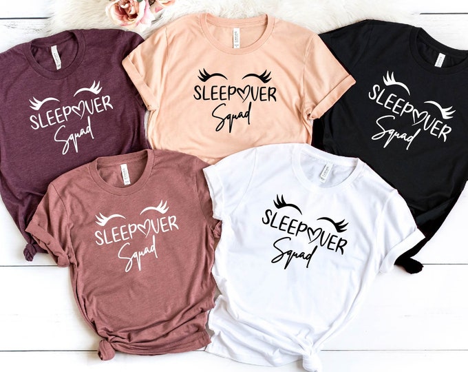 Slumber Party Shirts, Sleepover Squad Shirts , Girls Birthday Party ...