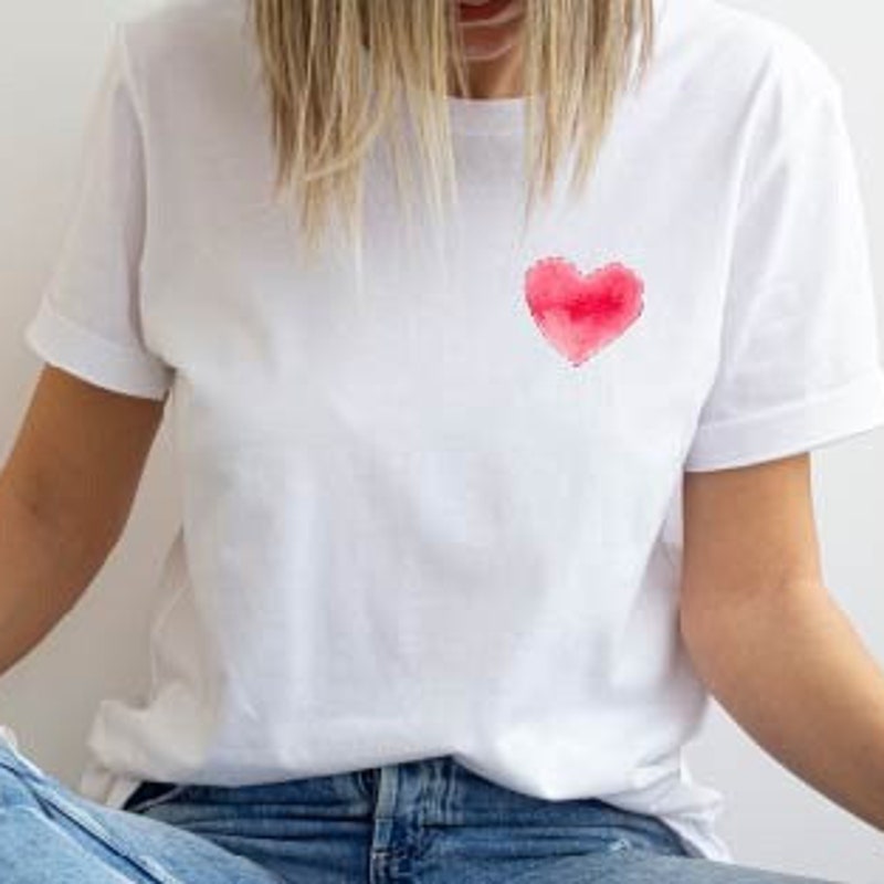 Heart T Shirt - Etsy