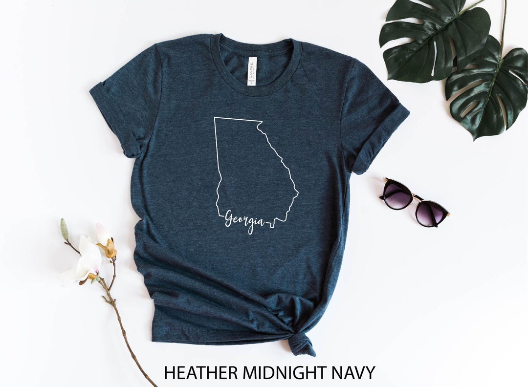 Georgia State Shirt, Georgia State Map Shirt, Georgia Travel Gift ...