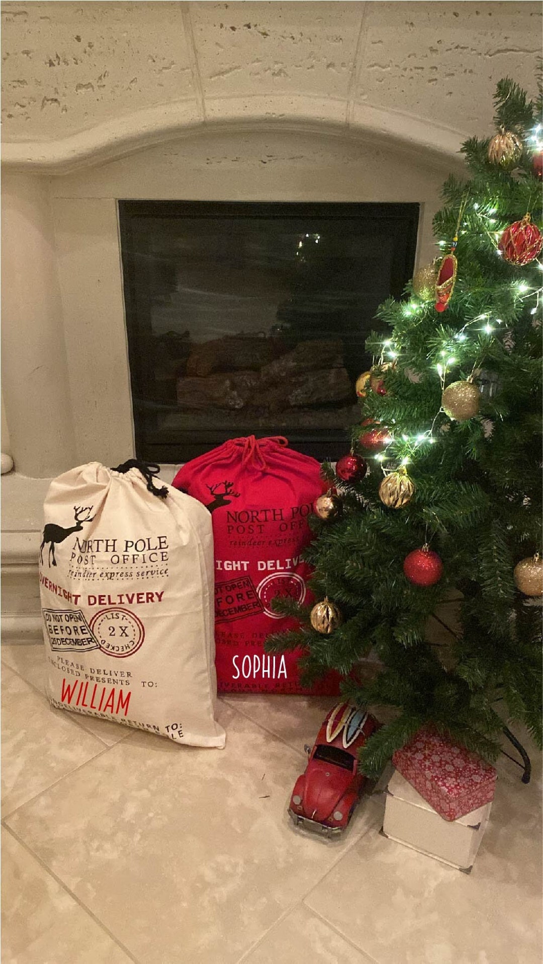 Custom Santa Sack, Christmas Bag, North Pole Express Santa Delivery ...