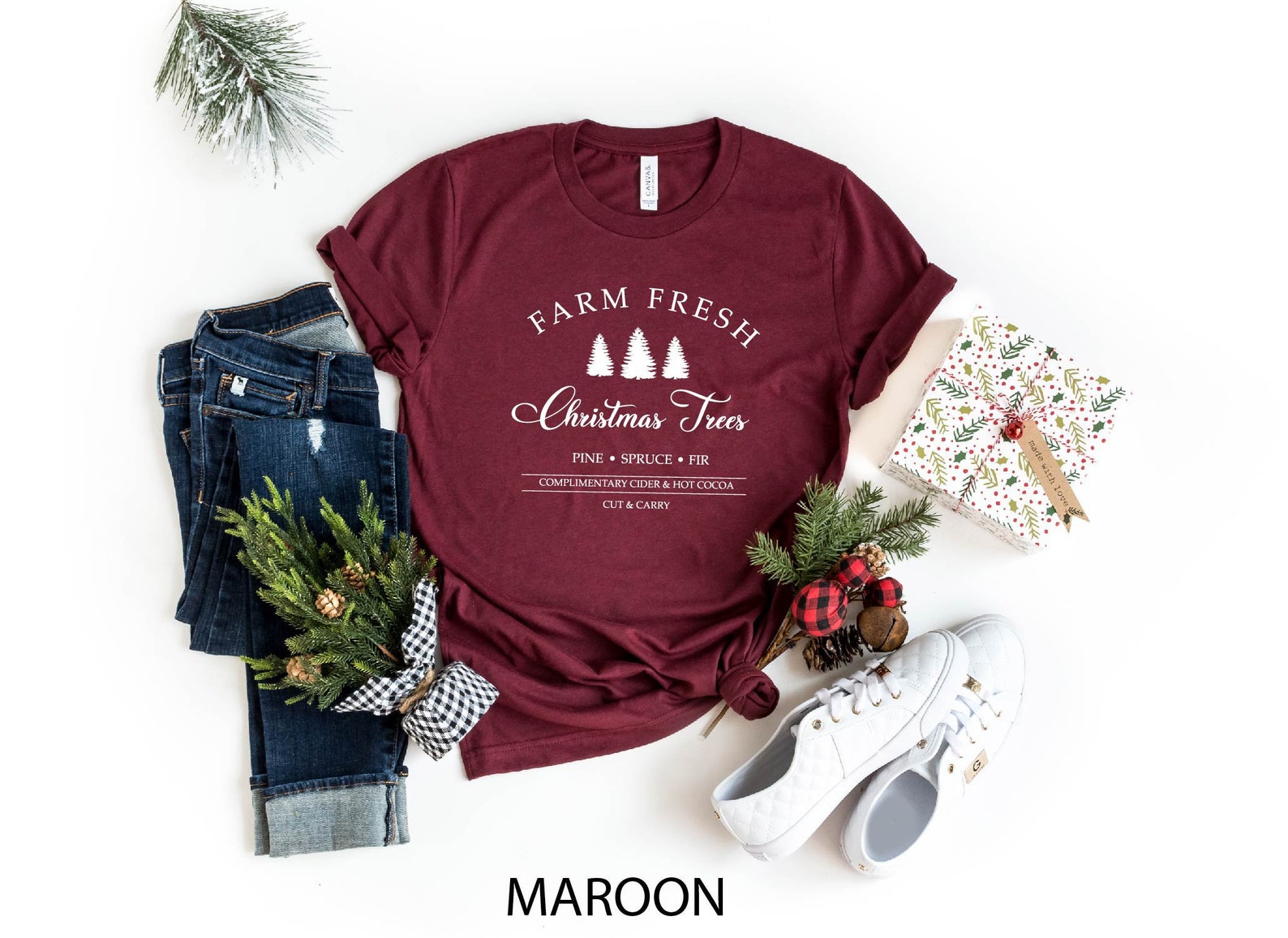 Farm Fresh Christmas Trees Shirt, Christmas Shirt, Gift for Christmas ...