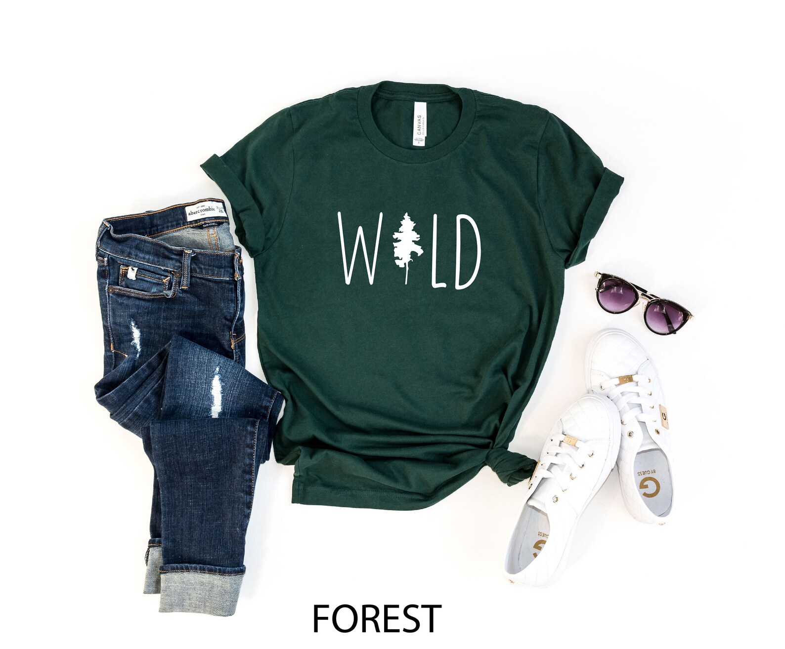 Wild Shirt, Wild T-shirt, Tree Icon Tee, Nature Outdoor Adventure T ...