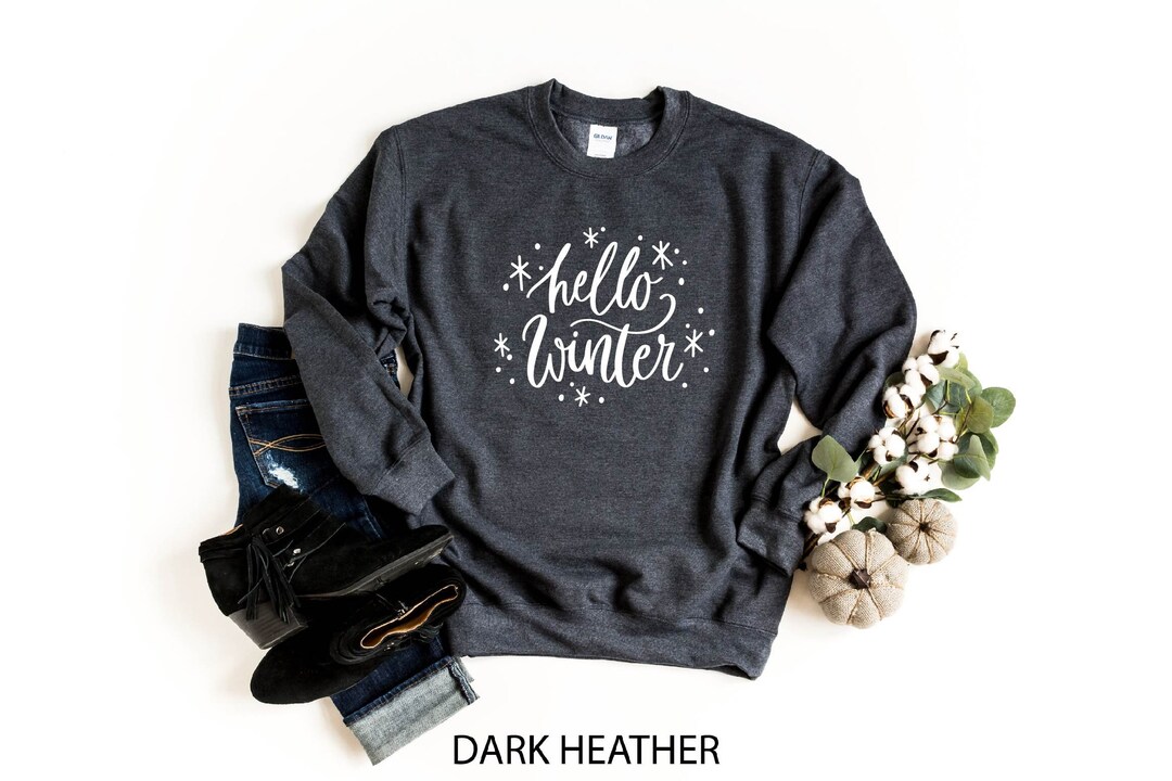 Hello Winter Shirt, Winter Shirt, Cute Winter Tee, Womens Winter Shirt ...