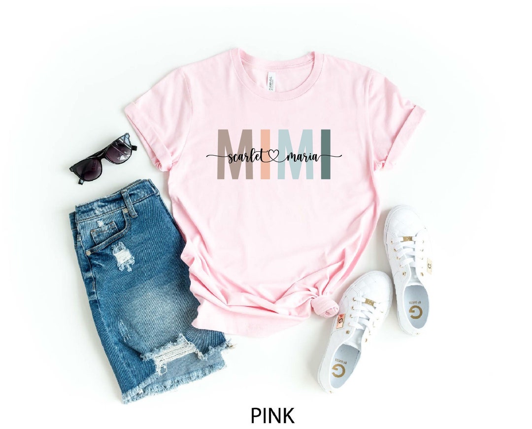 Custom Mimi Shirt, Mimi Shirt With Names, Personalized Grandma T-shirt ...