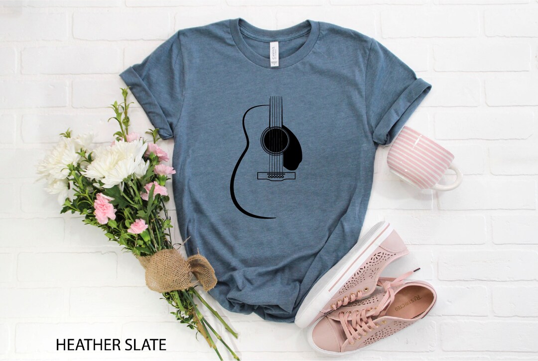 Acoustic Guitar T-shirt, Musician Tee, Music Shirt, Music Love, Funny ...