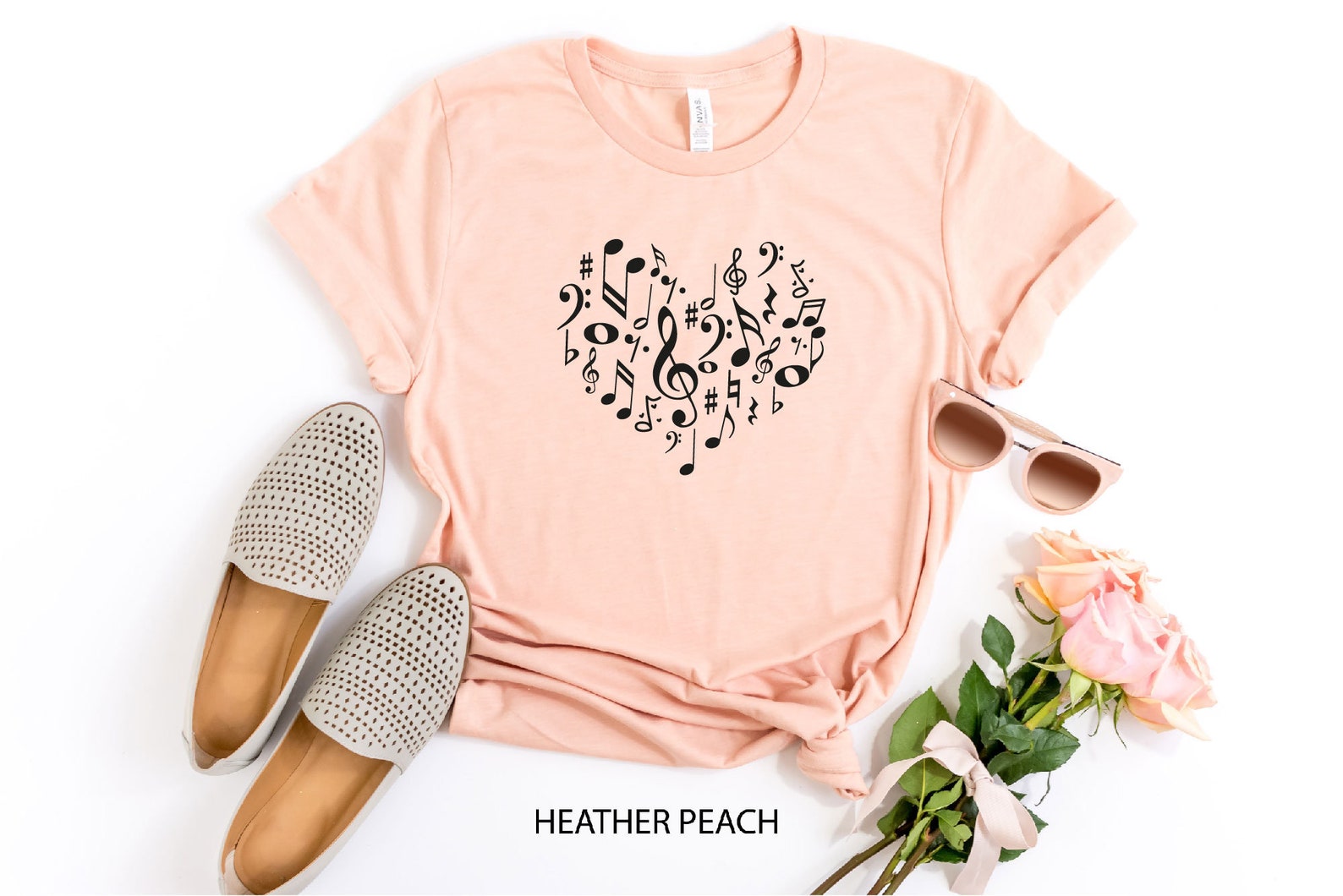 Music Shirt Musical Notes Shirt Orchestra Band Teacher - Etsy