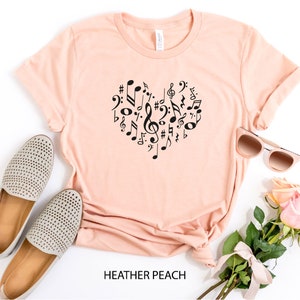 Music Shirt, Musical Notes Shirt, Orchestra Band Teacher Shirt, Music ...