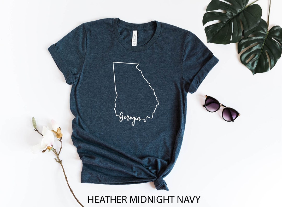 Georgia State Shirt Georgia State Map Shirt Georgia Travel - Etsy