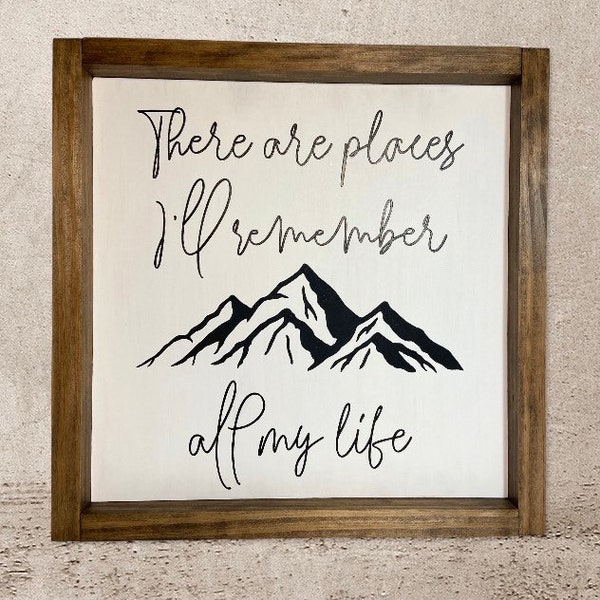 There Are Places I Remember - Etsy