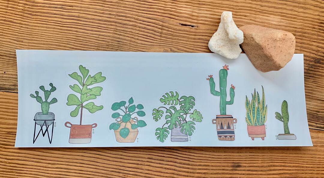 Plant Lady Collection 7 Vinyl Stickers Matte Vinyl Stickers - Etsy