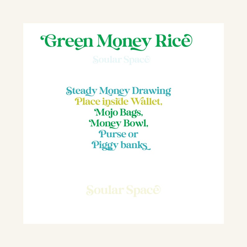 Hoodoo Money Rice | 3 Ounce Bag, Money Rice, Money Drawing Rice, Hoodoo ...