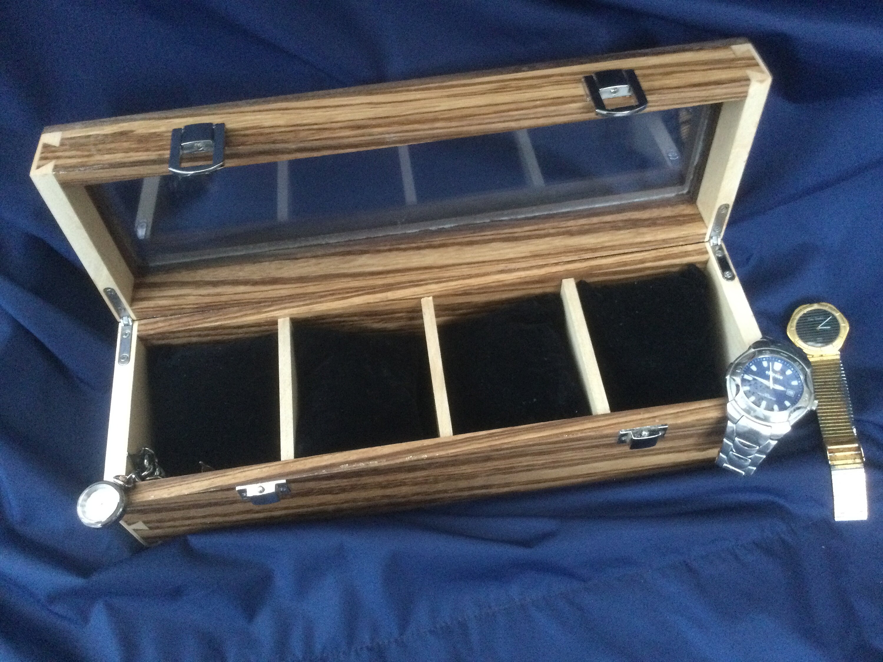 Zebrawood, Maple and Walnut Watch Box - Etsy