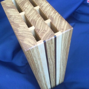 Beech / Walnut, Oak/maple, Zebrano/maple Two Tone Knife Block - Etsy
