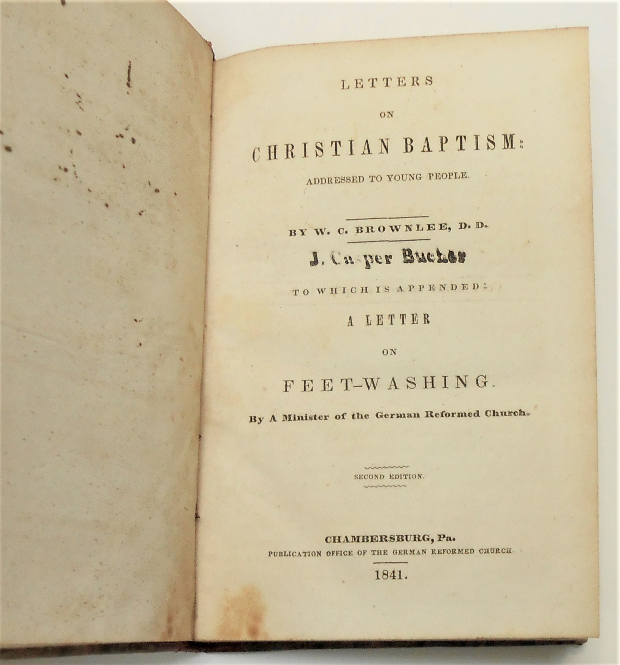 1841 Letters on Christian Baptism - Etsy UK