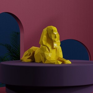 DIY , the Sphinx , Papercraft , Lowpoly , Geometric , Home Decor , 3D ...