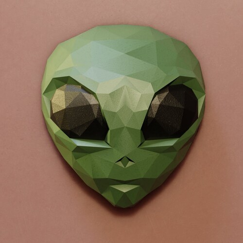 PAPERCRAFT 3D WALL DECOR Alien Printable Pdf Template - Etsy