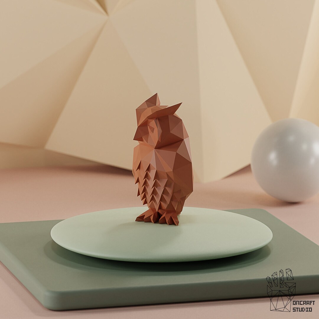 DIY , OWL , Papercraft , Lowpoly , Geometric , Home Decor , 3D Paper ...