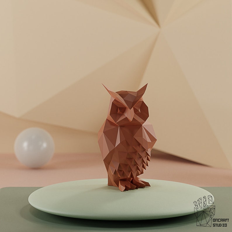 DIY , OWL , Papercraft , Lowpoly , Geometric , Home Decor , 3D Paper ...