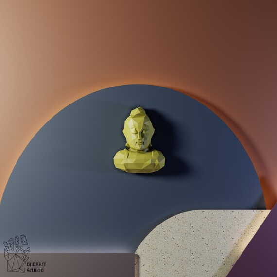DIY BUDDHA Walldecor Papercraft Lowpoly Geometric | Etsy UK