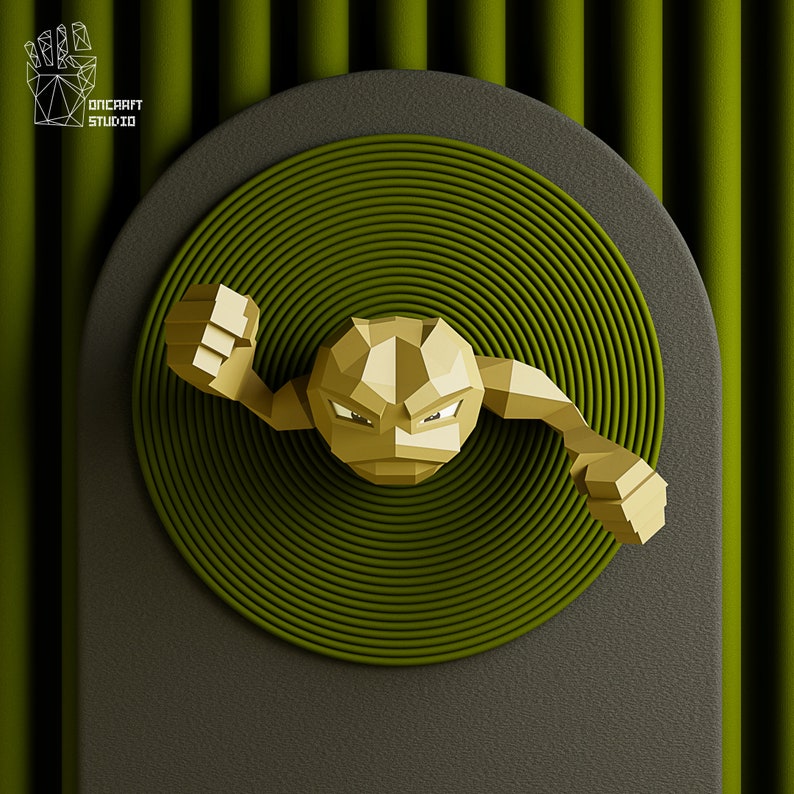 DIY , Geodude Pokemon Trophy Papercraft , , Lowpoly , Geometric , Wall ...