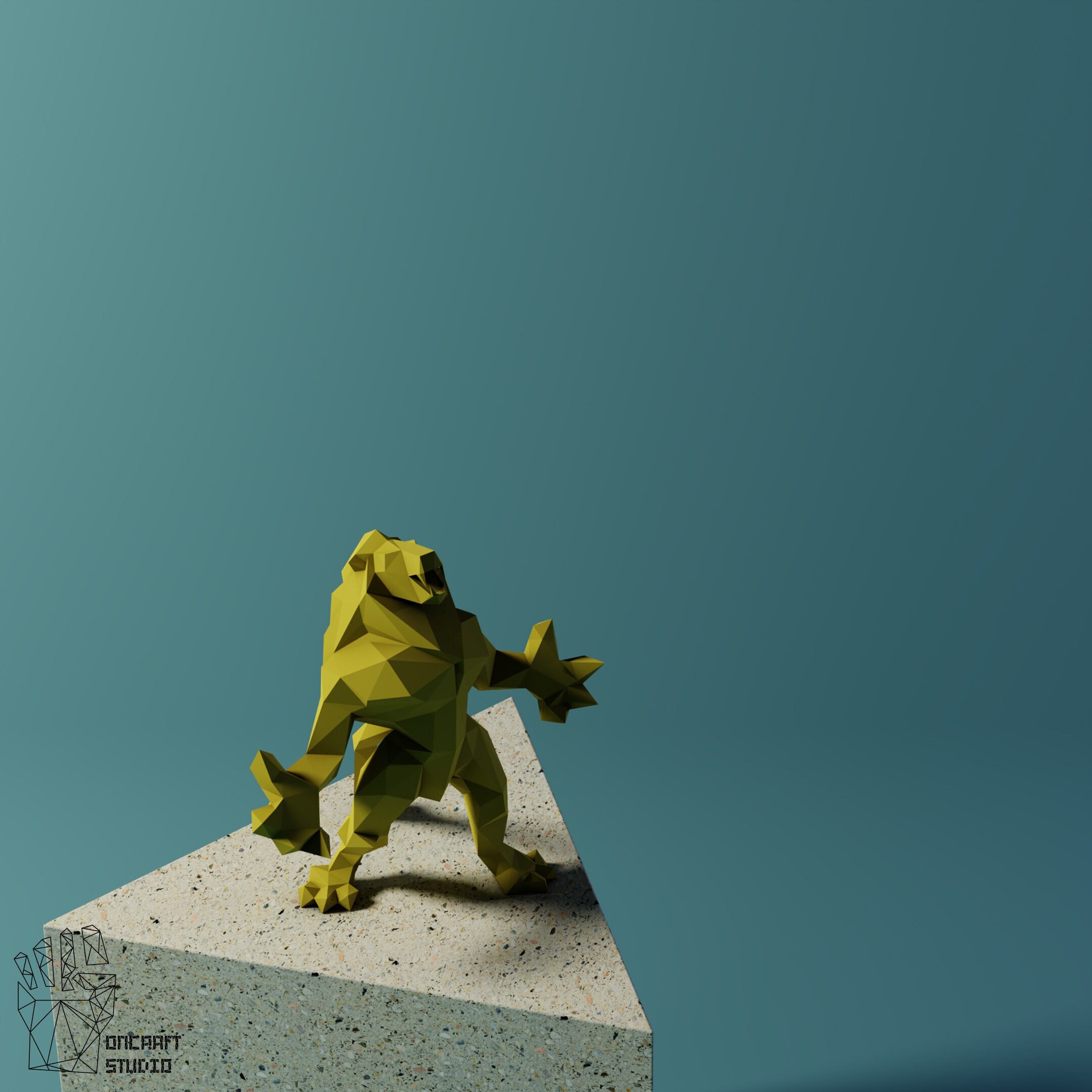 DIY El León Rugiente Papercraft Lowpoly Geométrico - Etsy México