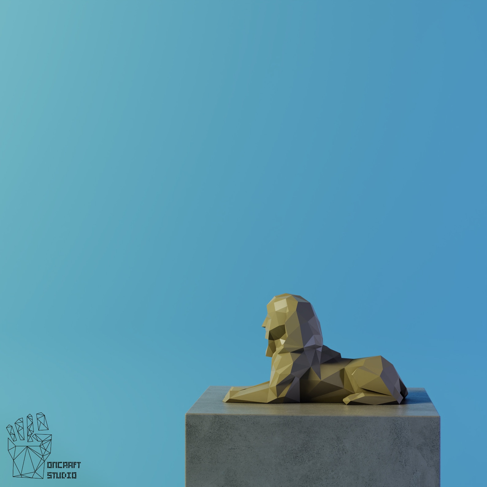 DIY the Sphinx Papercraft Lowpoly Geometric Home - Etsy
