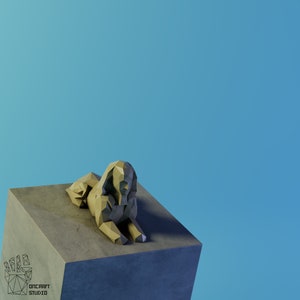 DIY , the Sphinx , Papercraft , Lowpoly , Geometric , Home Decor , 3D ...