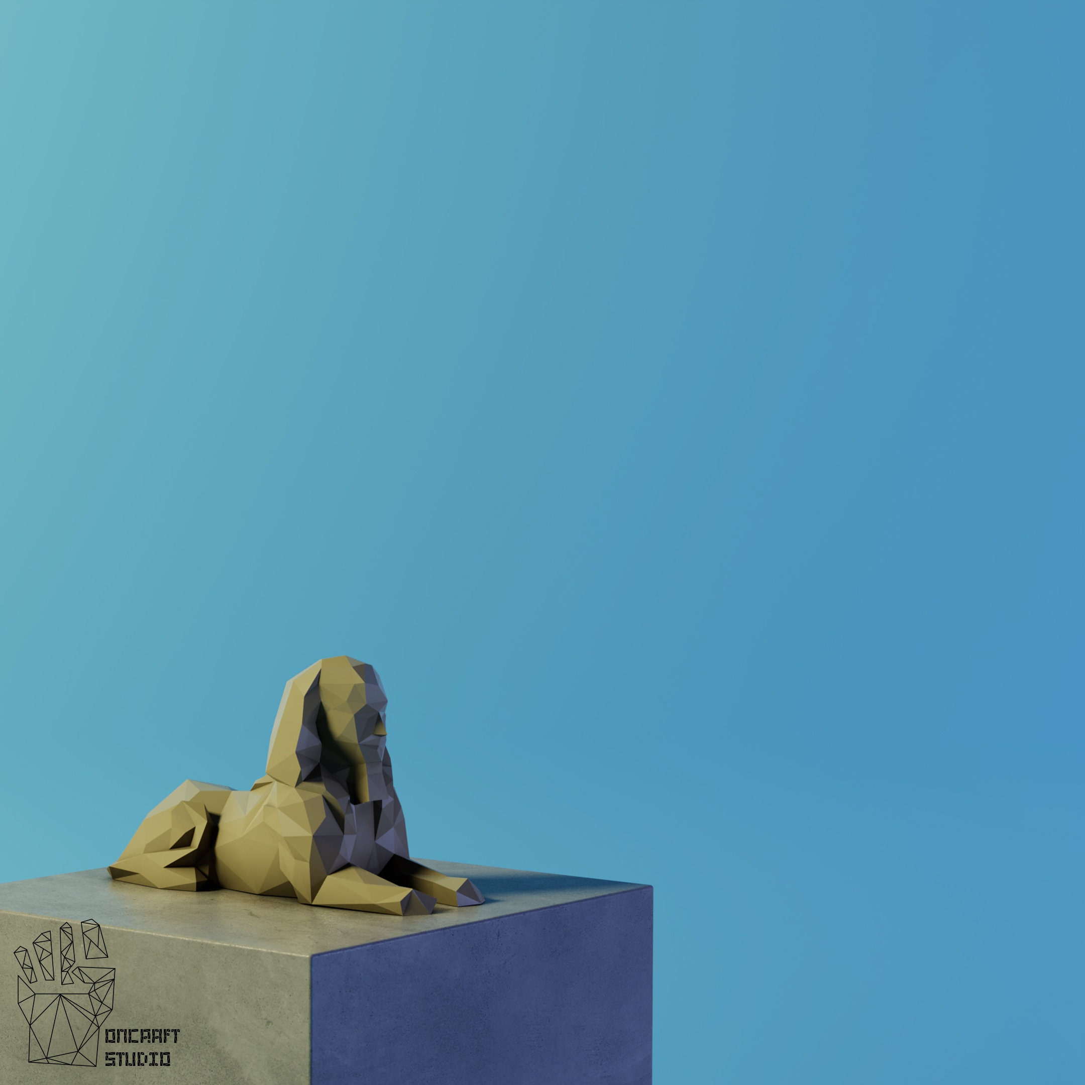 DIY , the Sphinx , Papercraft , Lowpoly , Geometric , Home Decor , 3D ...
