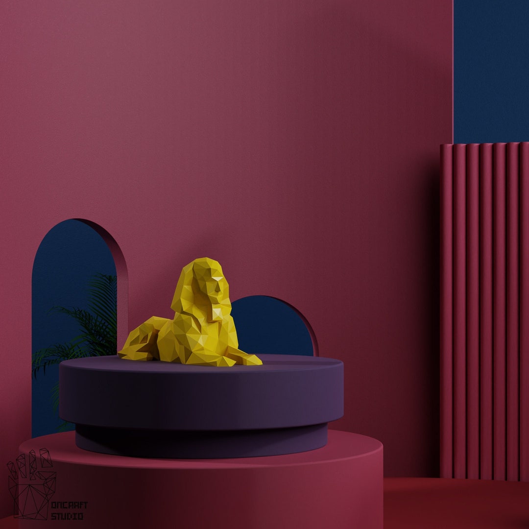 DIY , the Sphinx , Papercraft , Lowpoly , Geometric , Home Decor , 3D ...