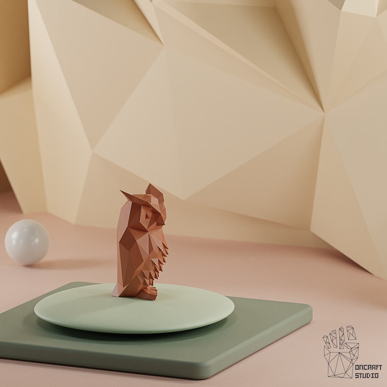 DIY , OWL , Papercraft , Lowpoly , Geometric , Home Decor , 3D Paper ...