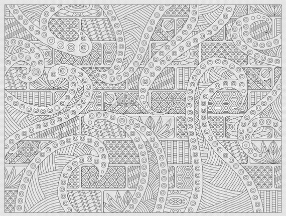 Blackwork Pattern PDF the Wall Instant Download - Etsy