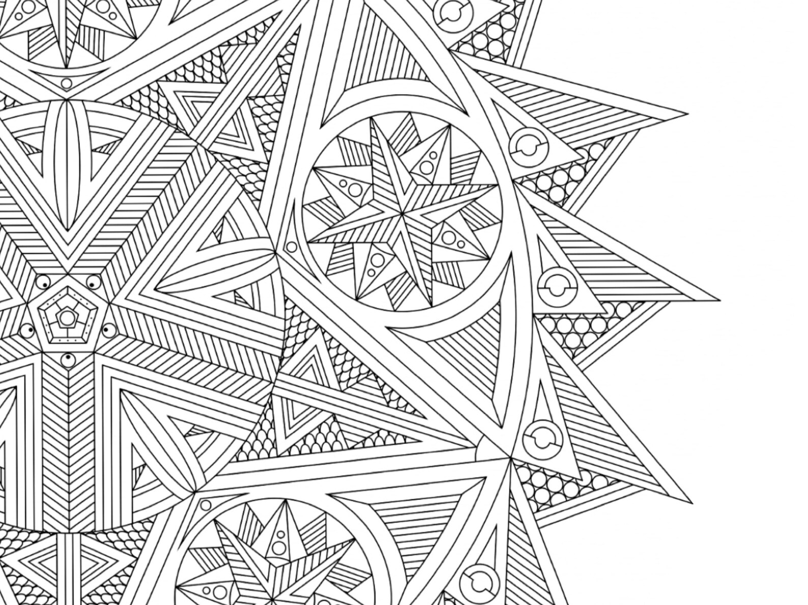 Digital Zentangle Colouring Page - Saw | Downloadable Print | PDF ...
