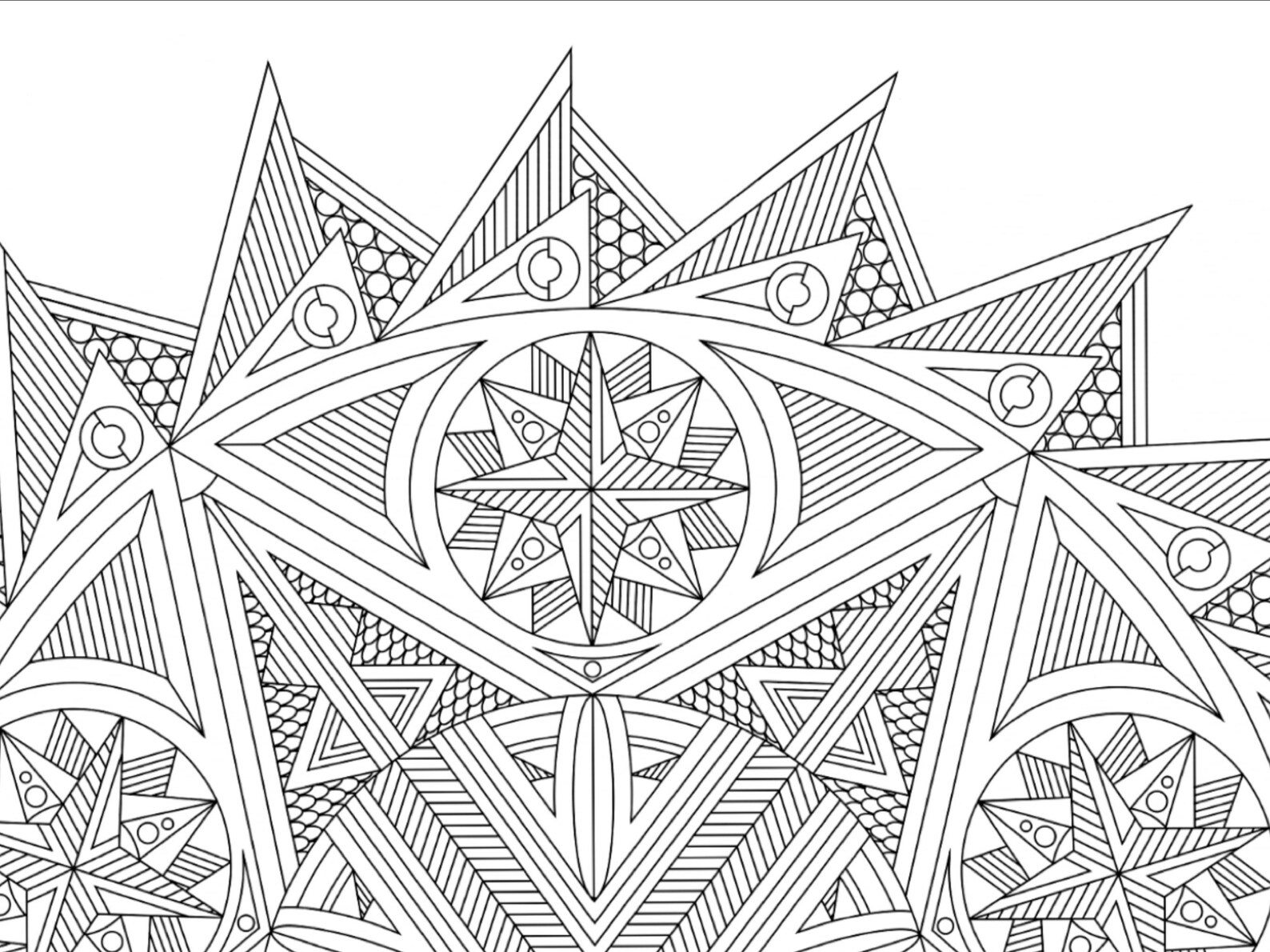 Digital Zentangle Colouring Page - Saw | Downloadable Print | PDF ...