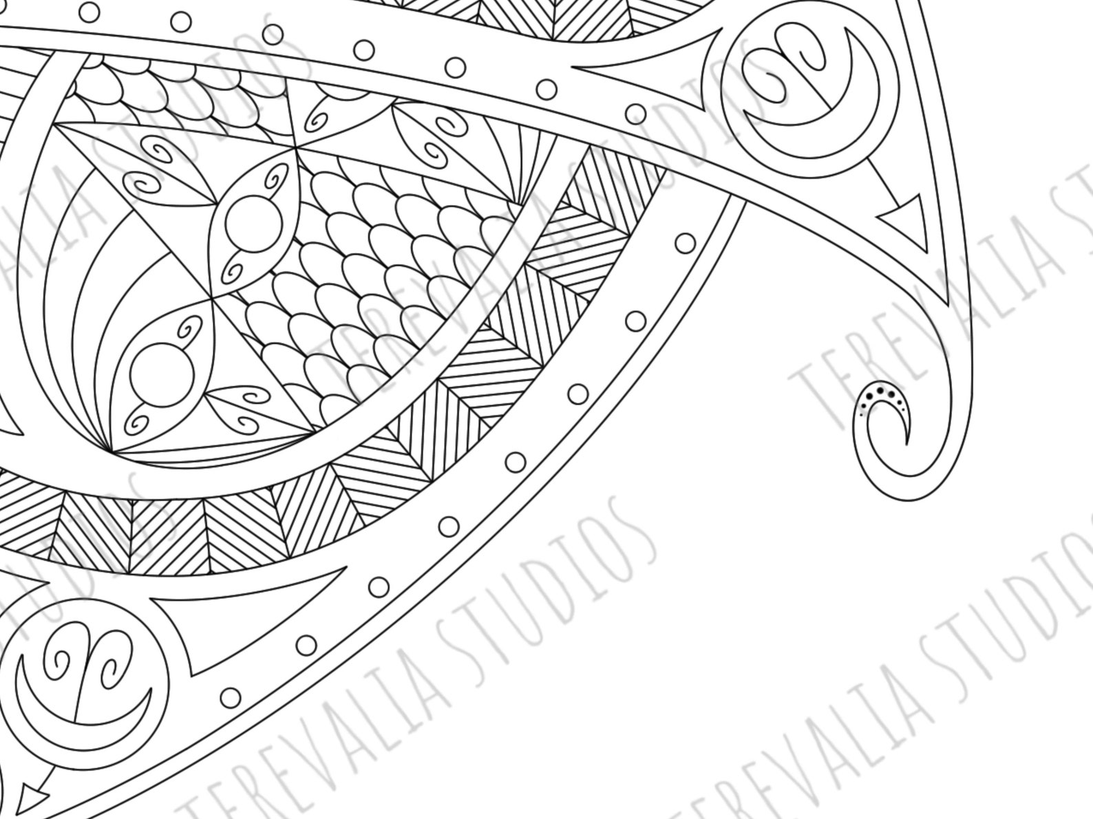 Digital Zentangle Colouring Page - Butterfly | Downloadable Print | PDF ...